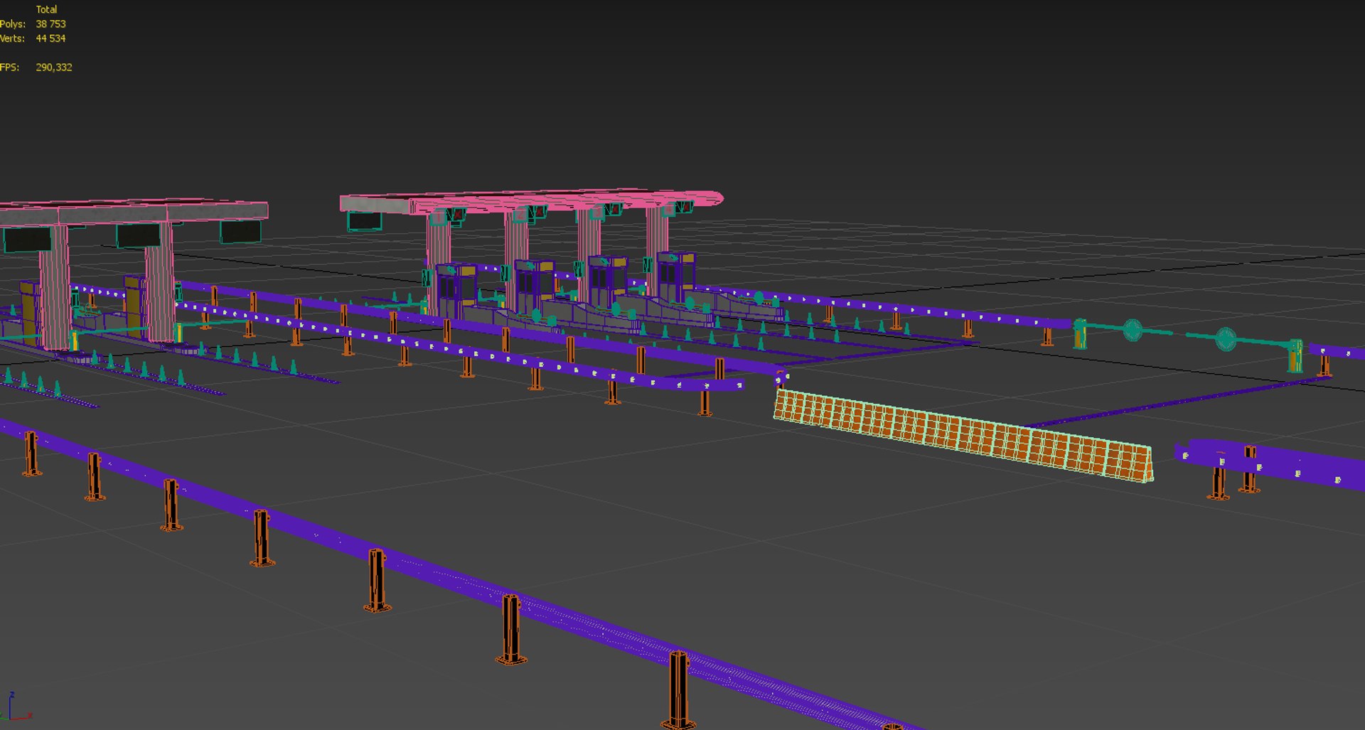 3D Model Highway Toll Gate - TurboSquid 1318271
