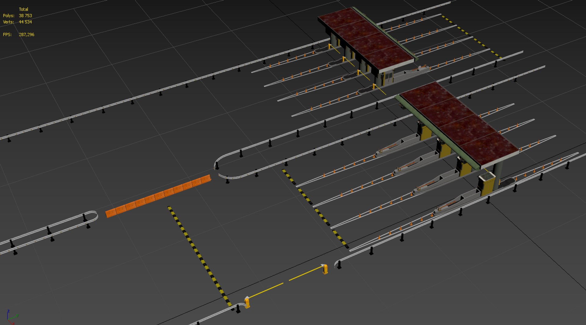 3D Model Highway Toll Gate - TurboSquid 1318271