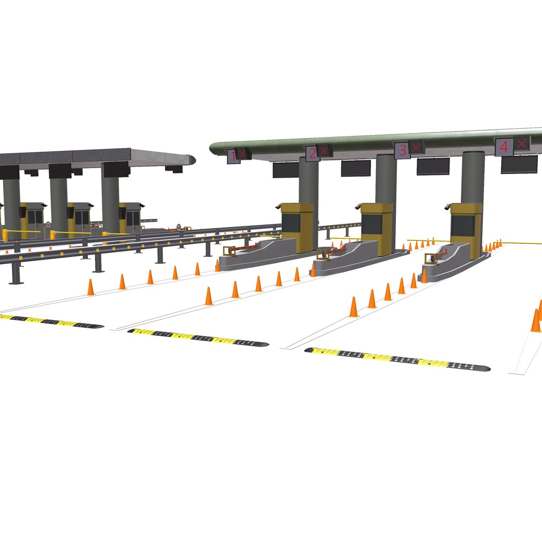 3D Model Highway Toll Gate - TurboSquid 1318271