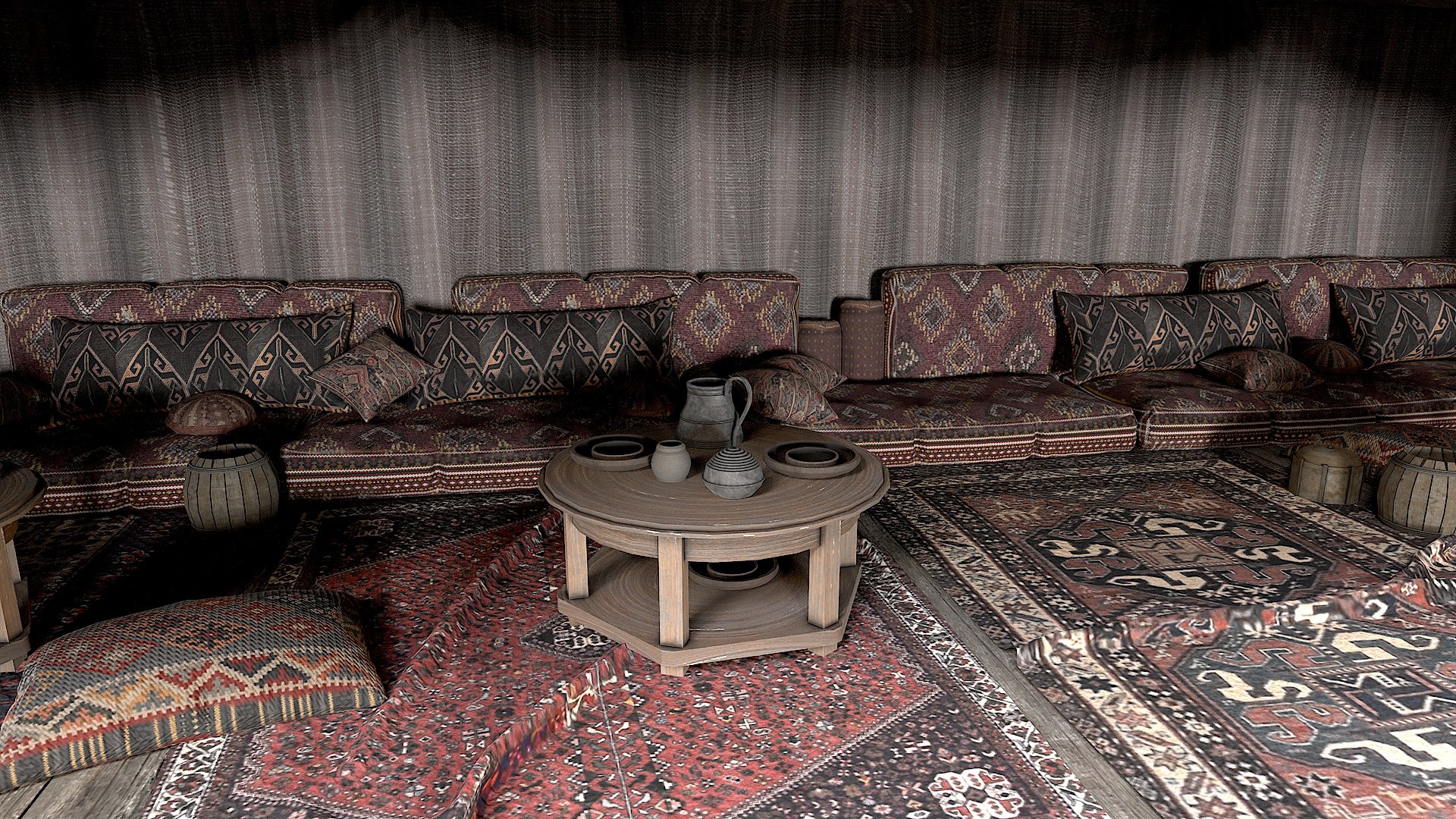 Old Traditional Eastern Nomads Tent 2 Model - TurboSquid 2360419