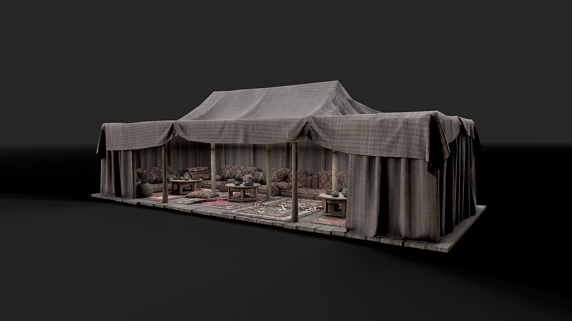 Old Traditional Eastern Nomads Tent 2 Model - TurboSquid 2360419