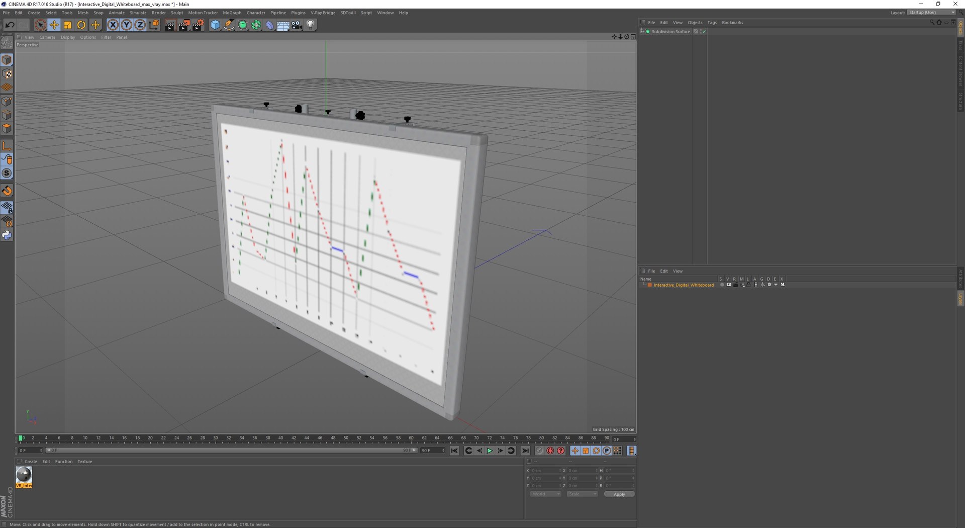 3D Model Interactive Digital Whiteboard - TurboSquid 2287581