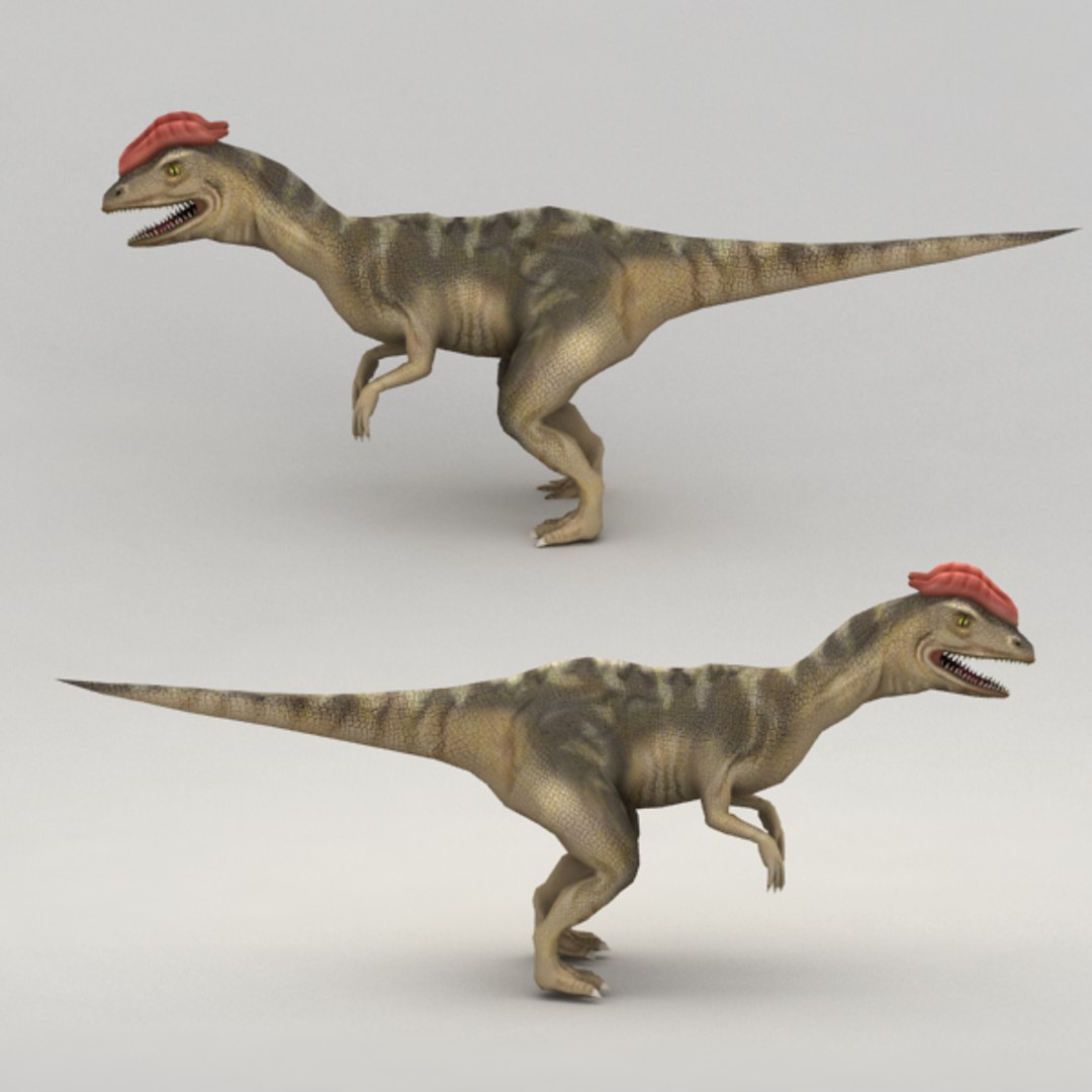 3d Model Rigged Dilophosaurus