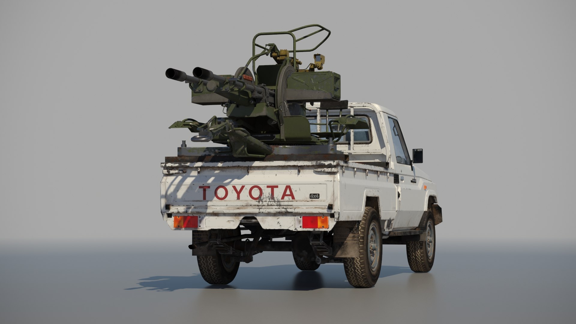 Toyota Track Armed Zu-23 3D Model - TurboSquid 1500100