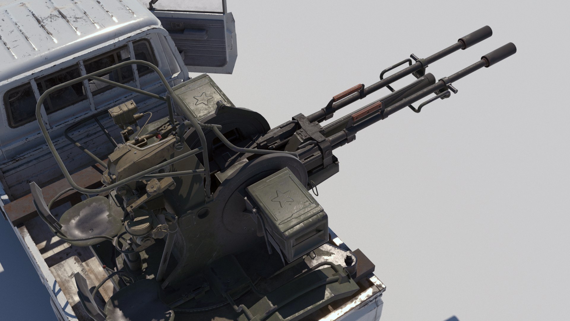 Toyota Track Armed Zu-23 3D Model - TurboSquid 1500100