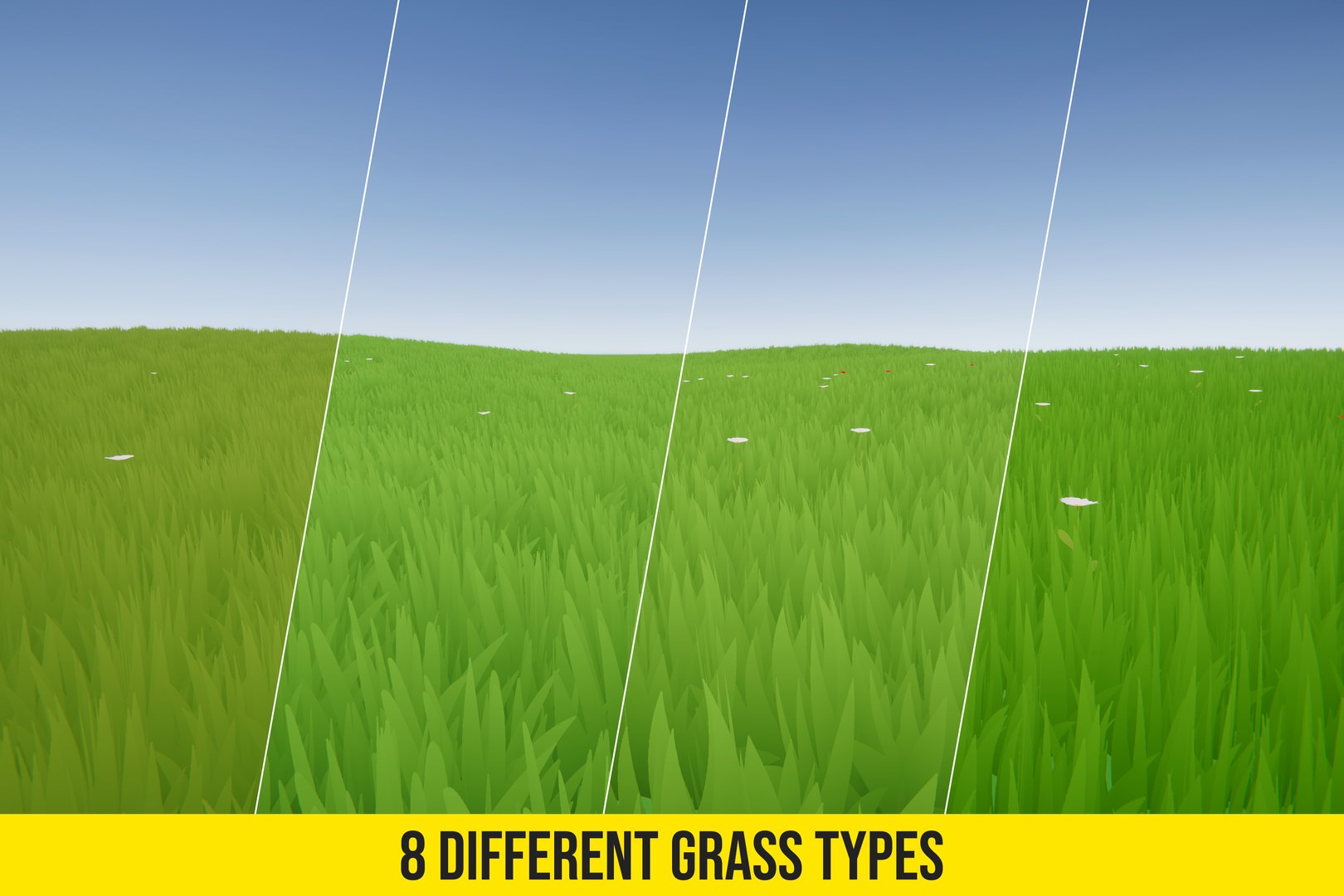 3D Low Poly Cartoon Grass and Plants for Unity and Unreal Engine model ...