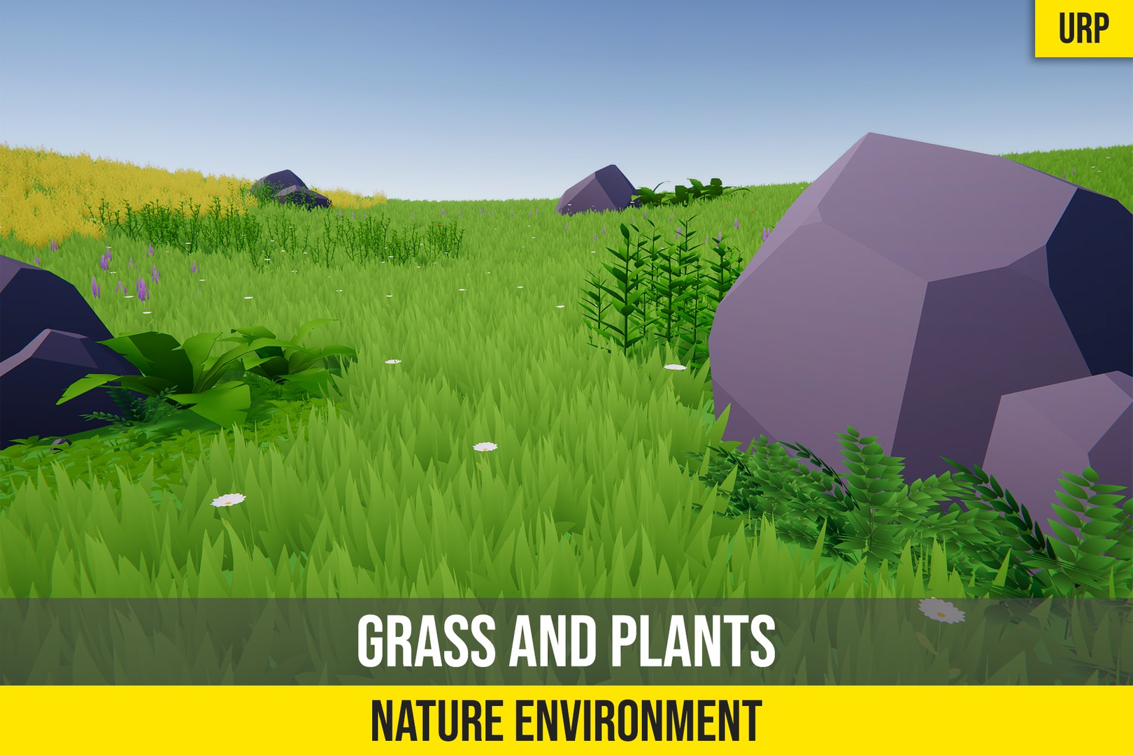 3D Low Poly Cartoon Grass and Plants for Unity and Unreal Engine model ...