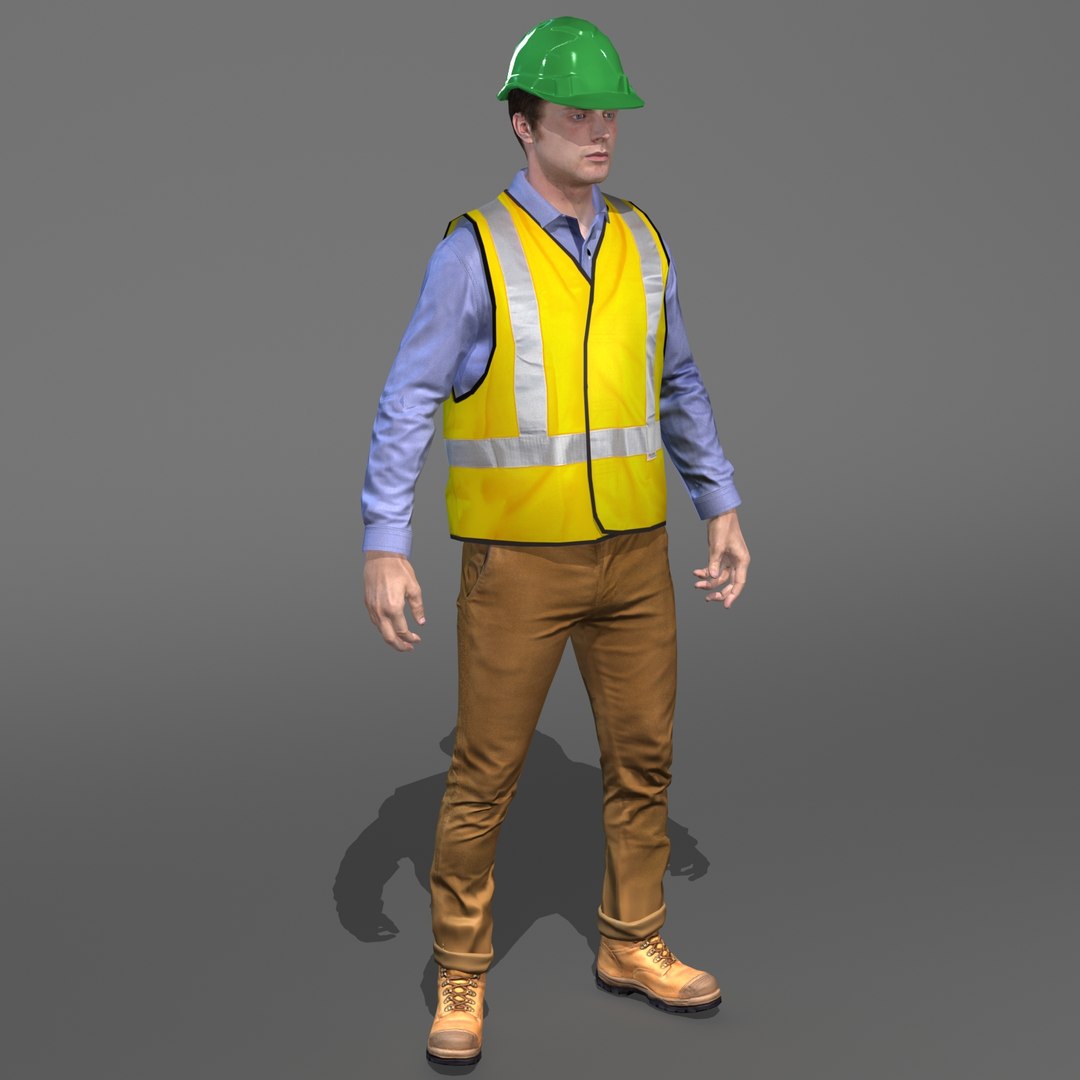 Worker Engineer Work 3D Model - TurboSquid 1253079