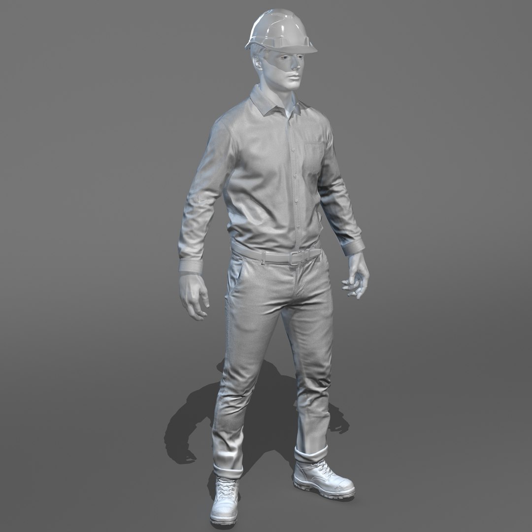 Worker Engineer Work 3D Model - TurboSquid 1253079