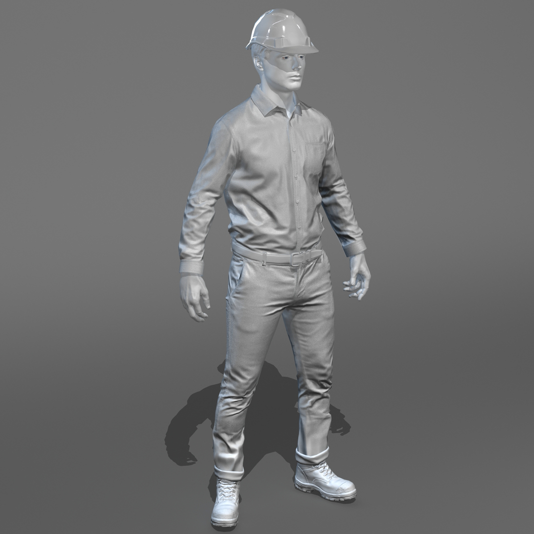 Worker engineer work 3D model - TurboSquid 1253079