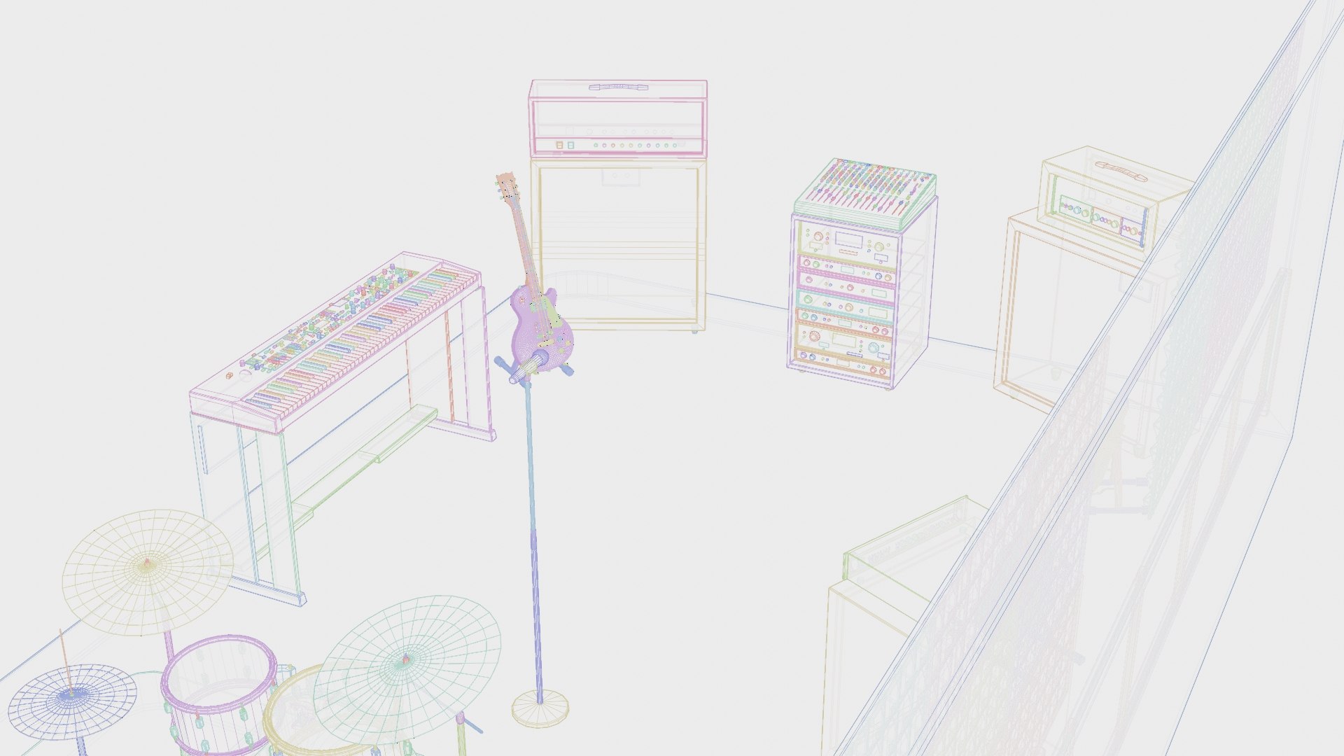 Rehearsal Recording Music Studio Room 3D Model - TurboSquid 2226940