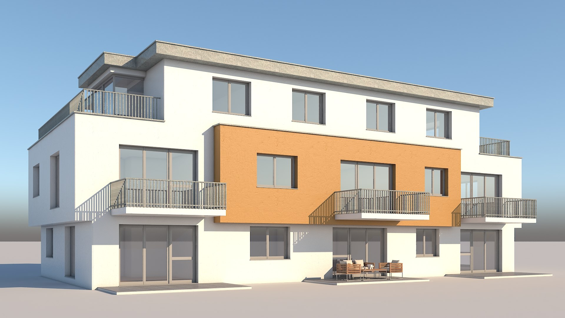 Realistic Apartment Building Model - TurboSquid 1658176