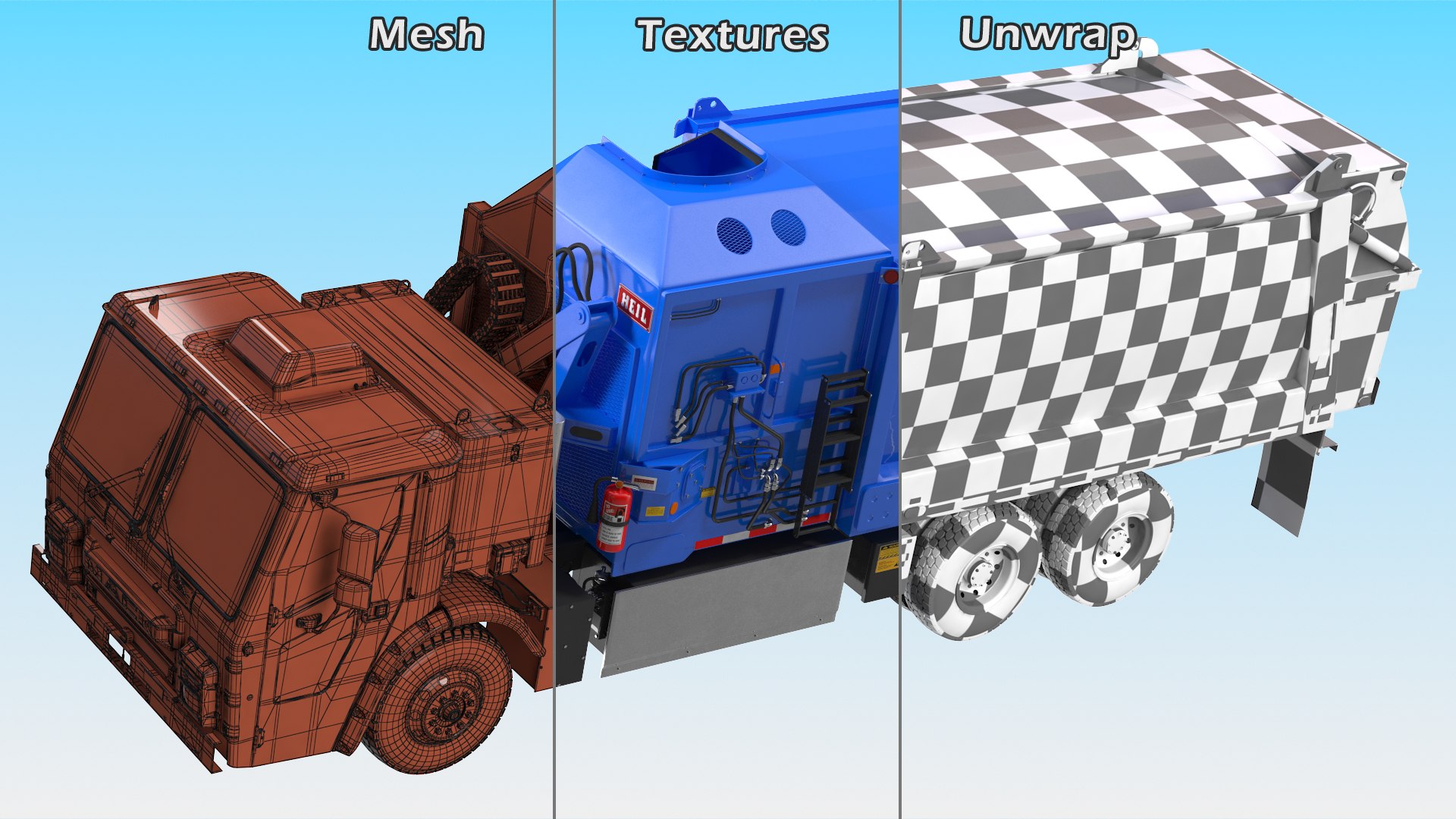 3D Model Mack LR Electric Truck Blue - TurboSquid 2161852