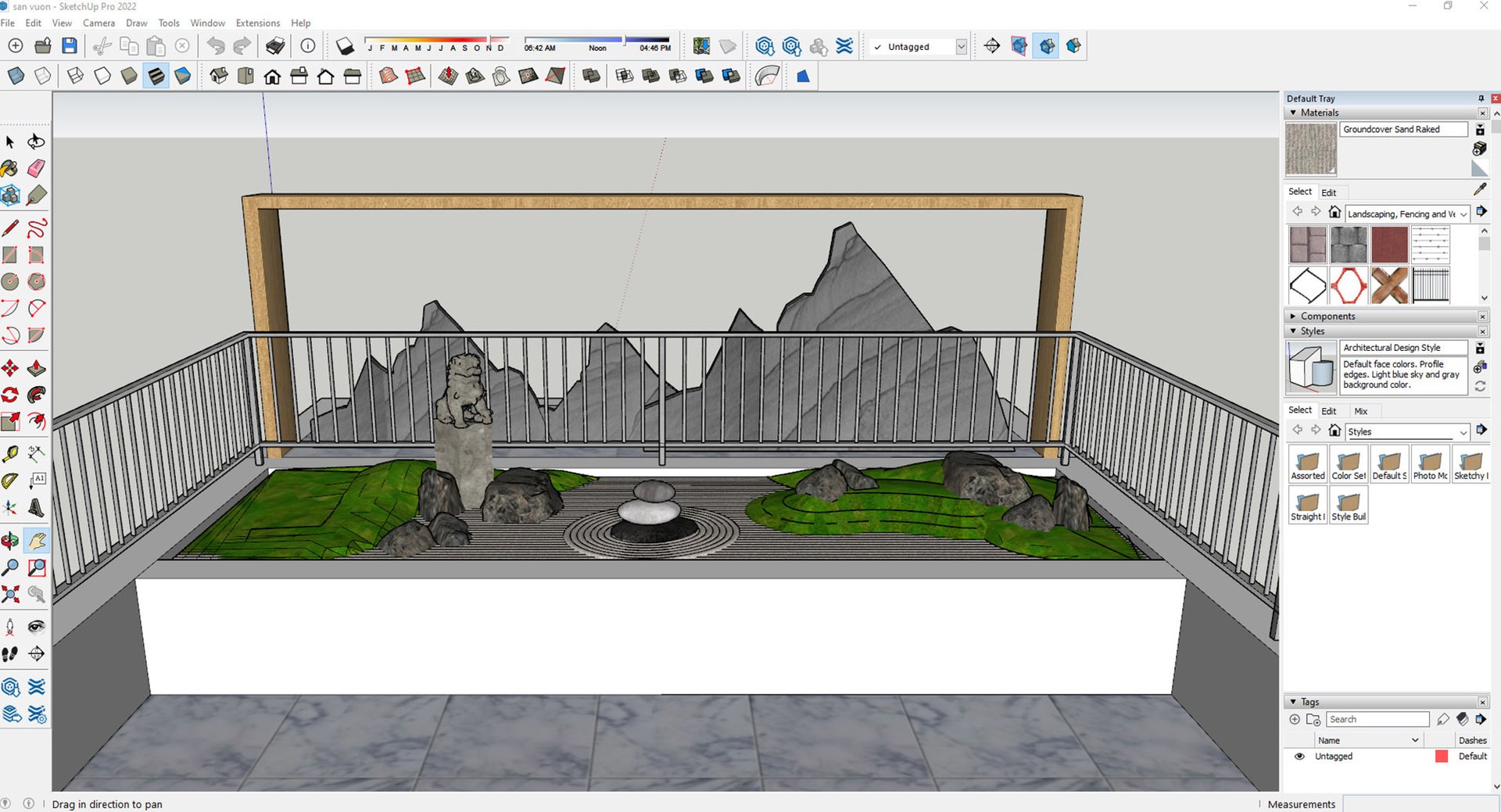 3D TERRACE GARDEN LANDSCAPE-JAPAN - TurboSquid 2170040