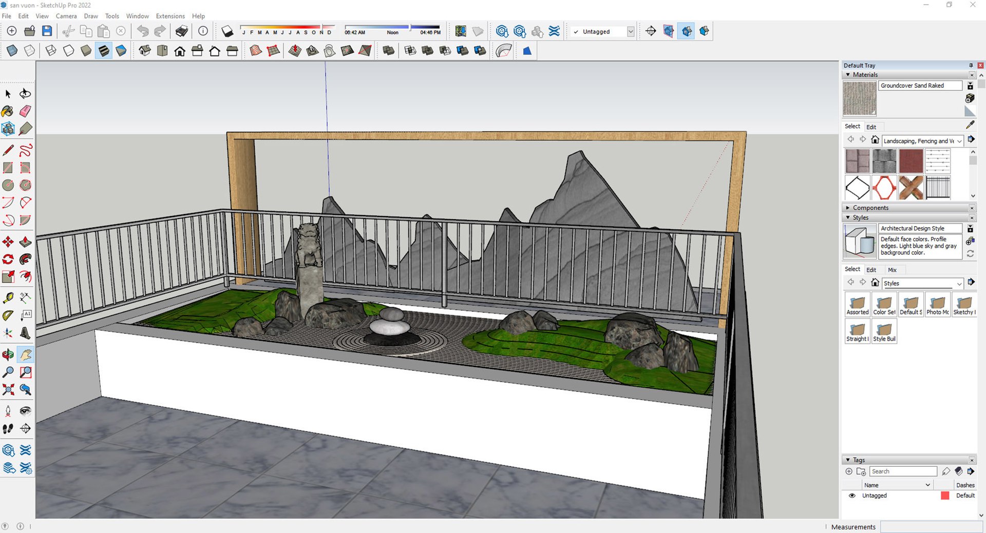 3D TERRACE GARDEN LANDSCAPE-JAPAN - TurboSquid 2170040