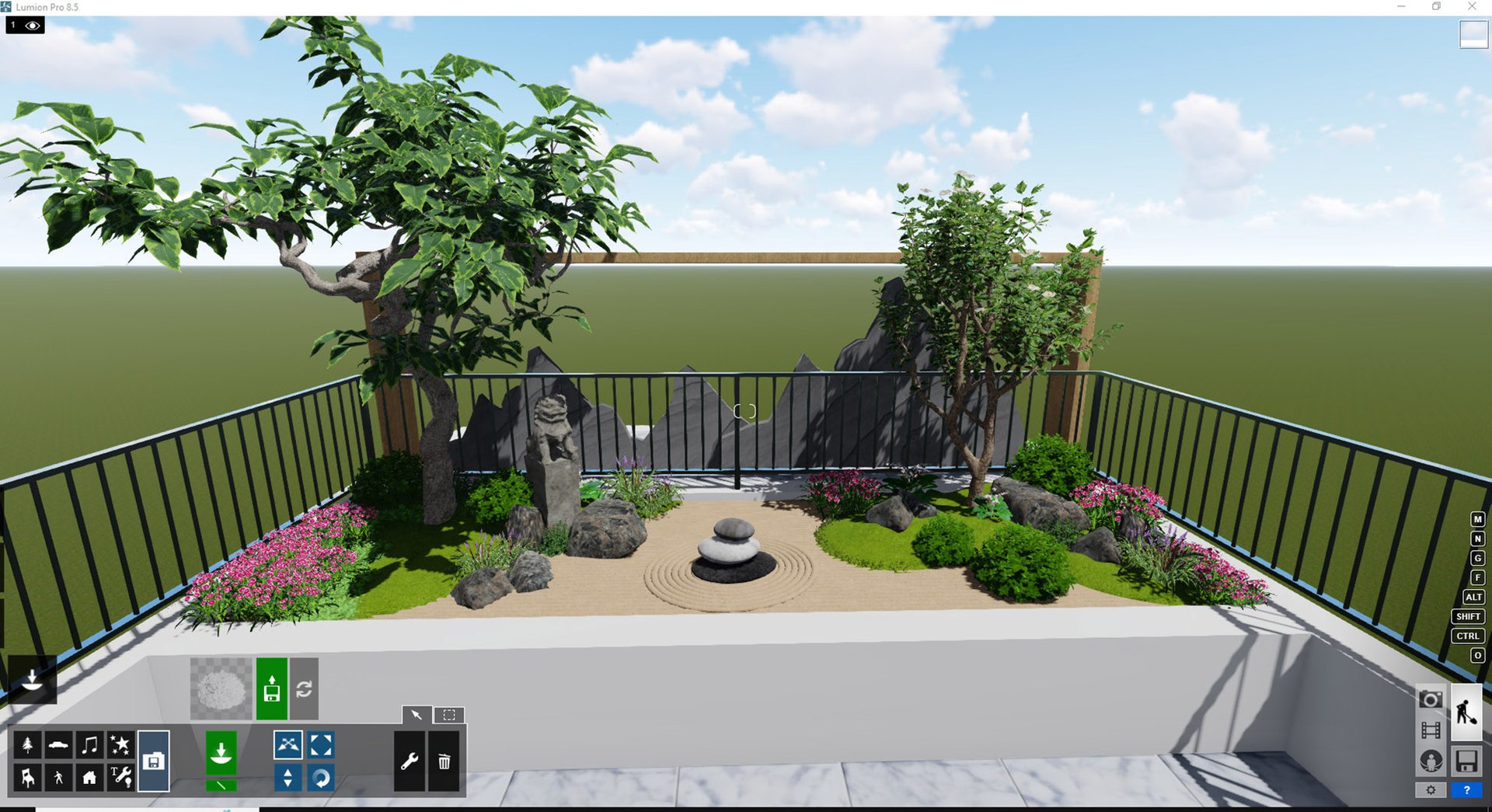 3D TERRACE GARDEN LANDSCAPE-JAPAN - TurboSquid 2170040