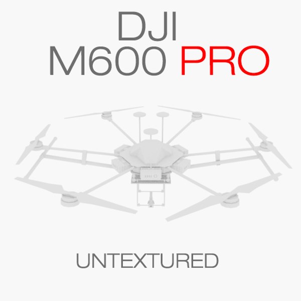 modelo 3d dji M600 Pro Drone con cámara - TurboSquid 1151799