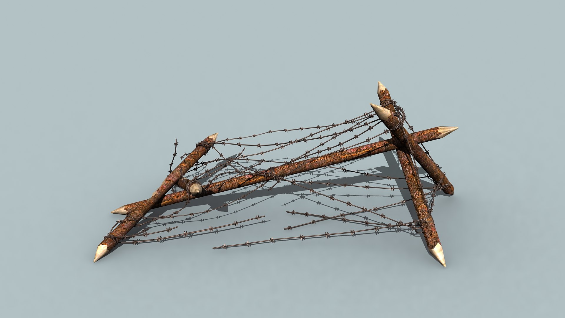 3d Model Of Barbed Wire