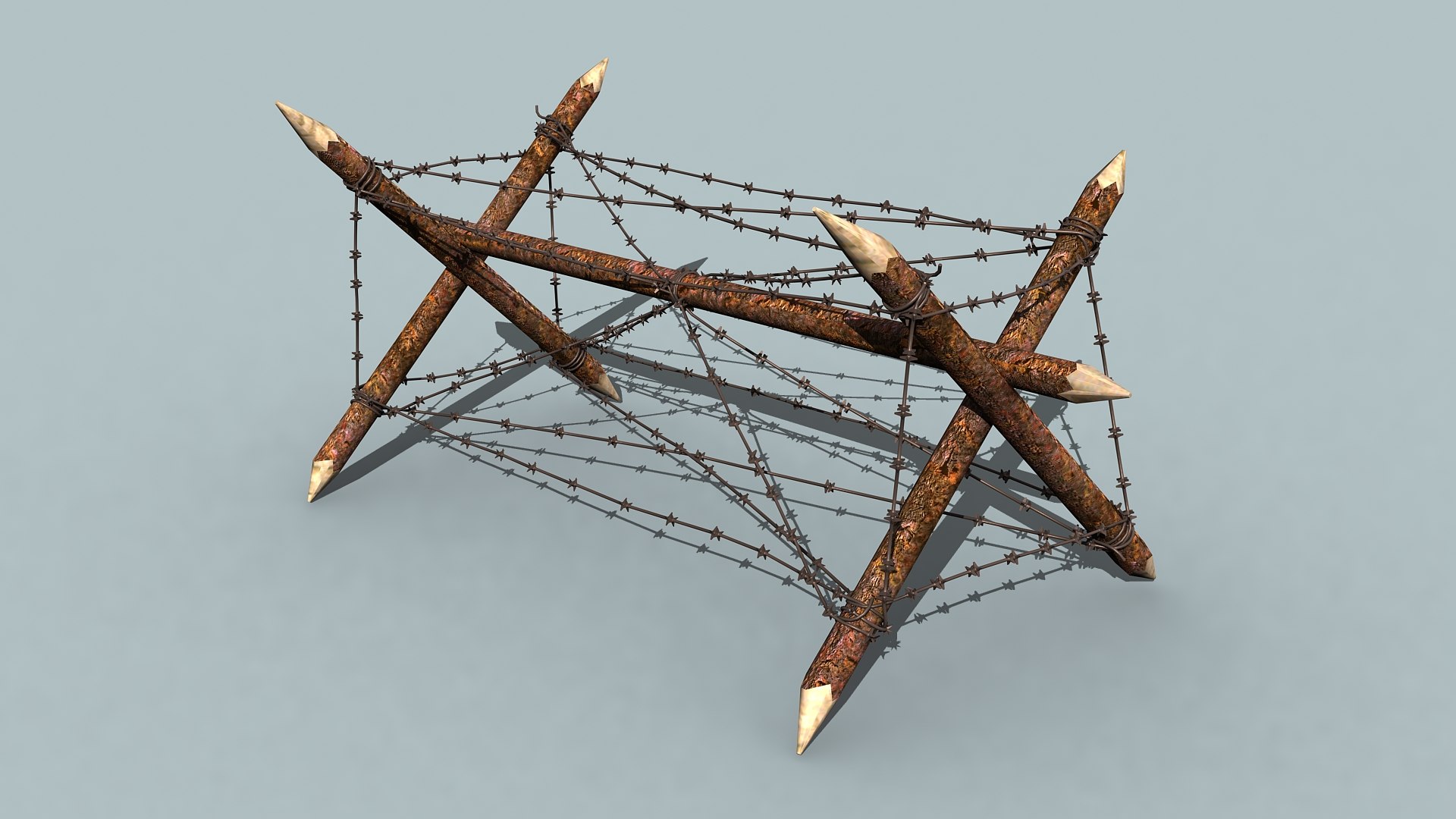 3d Model Of Barbed Wire