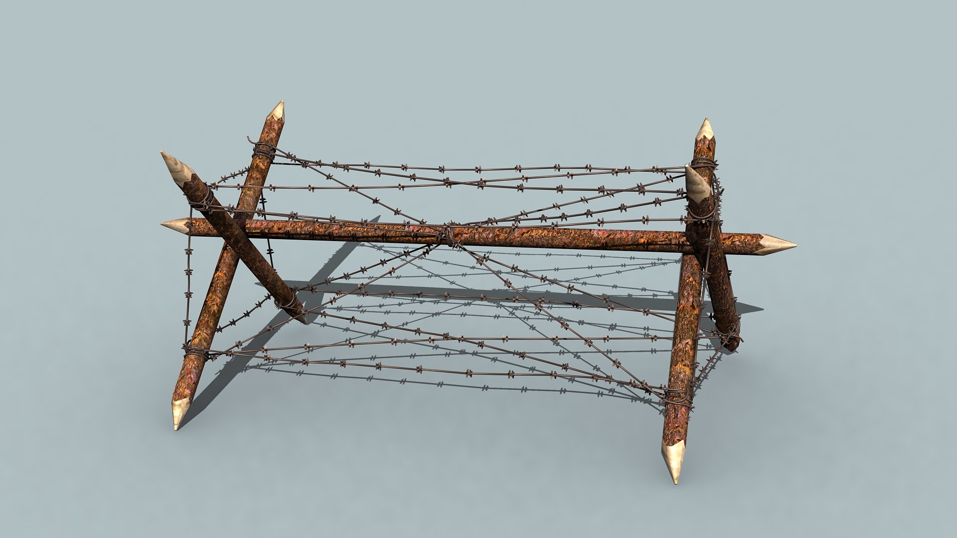3d Model Of Barbed Wire