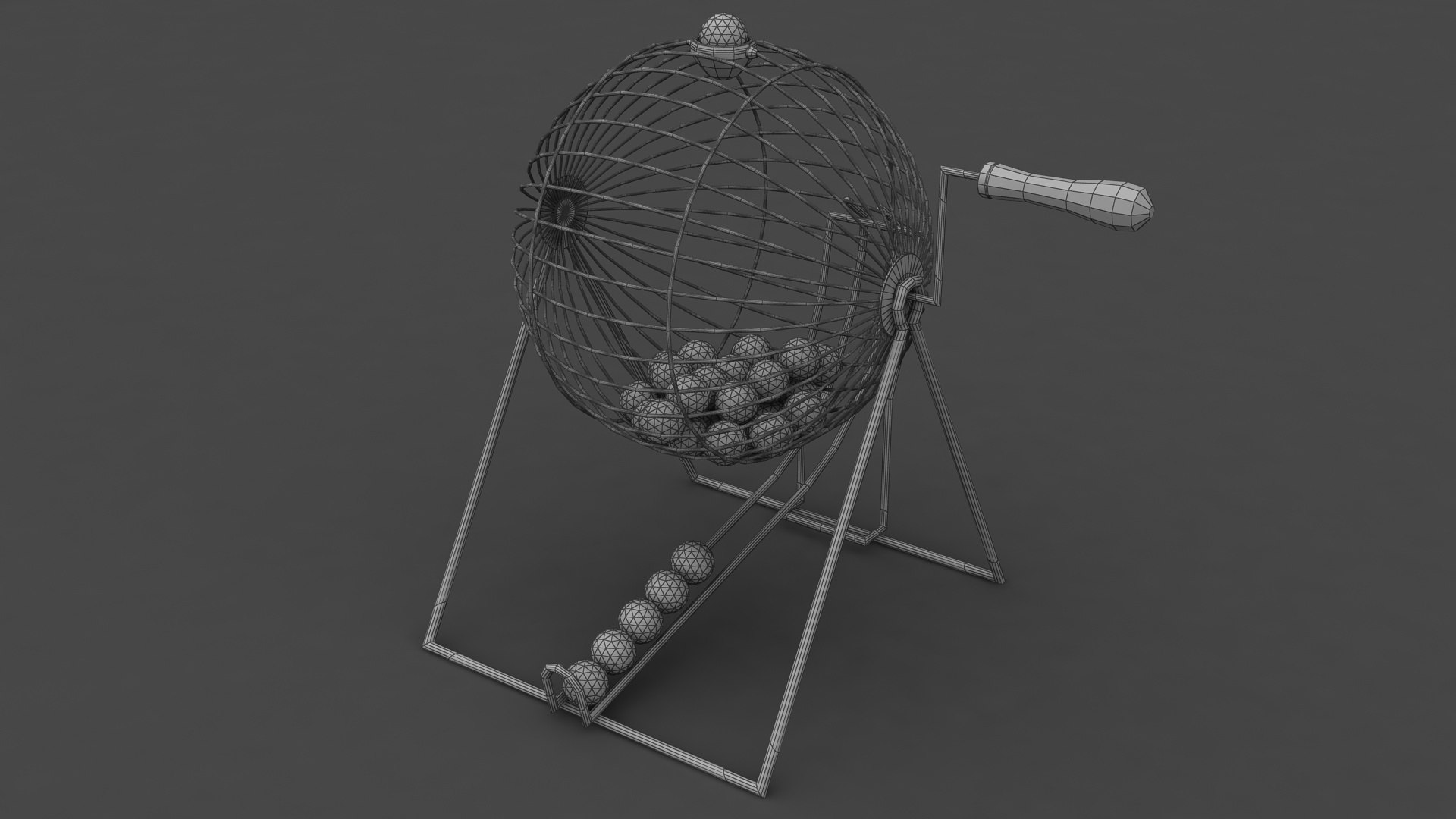 Vintage Wire Bingo Cage 3D Model - TurboSquid 2052340