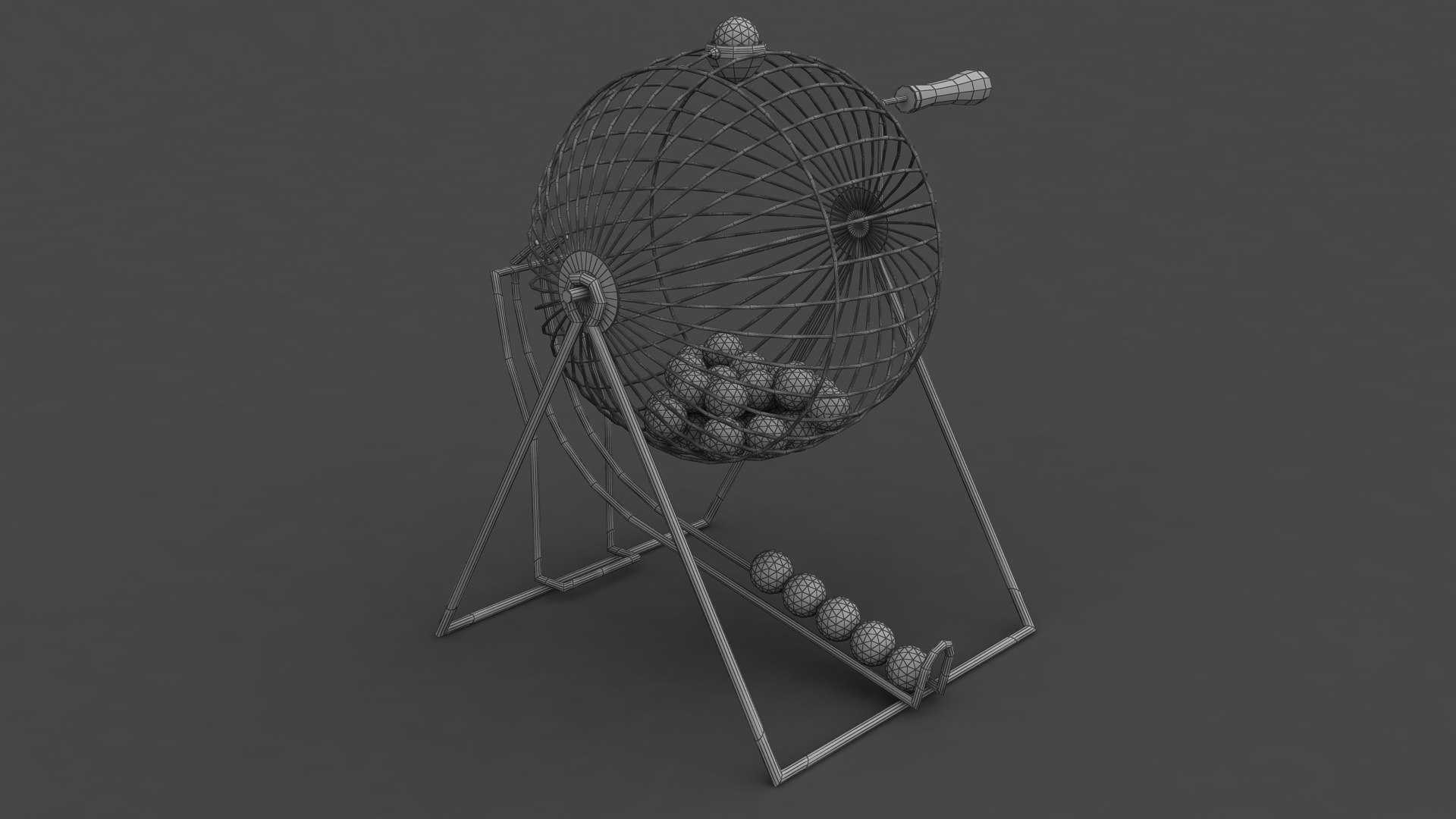 Vintage Wire Bingo Cage 3D Model - TurboSquid 2052340