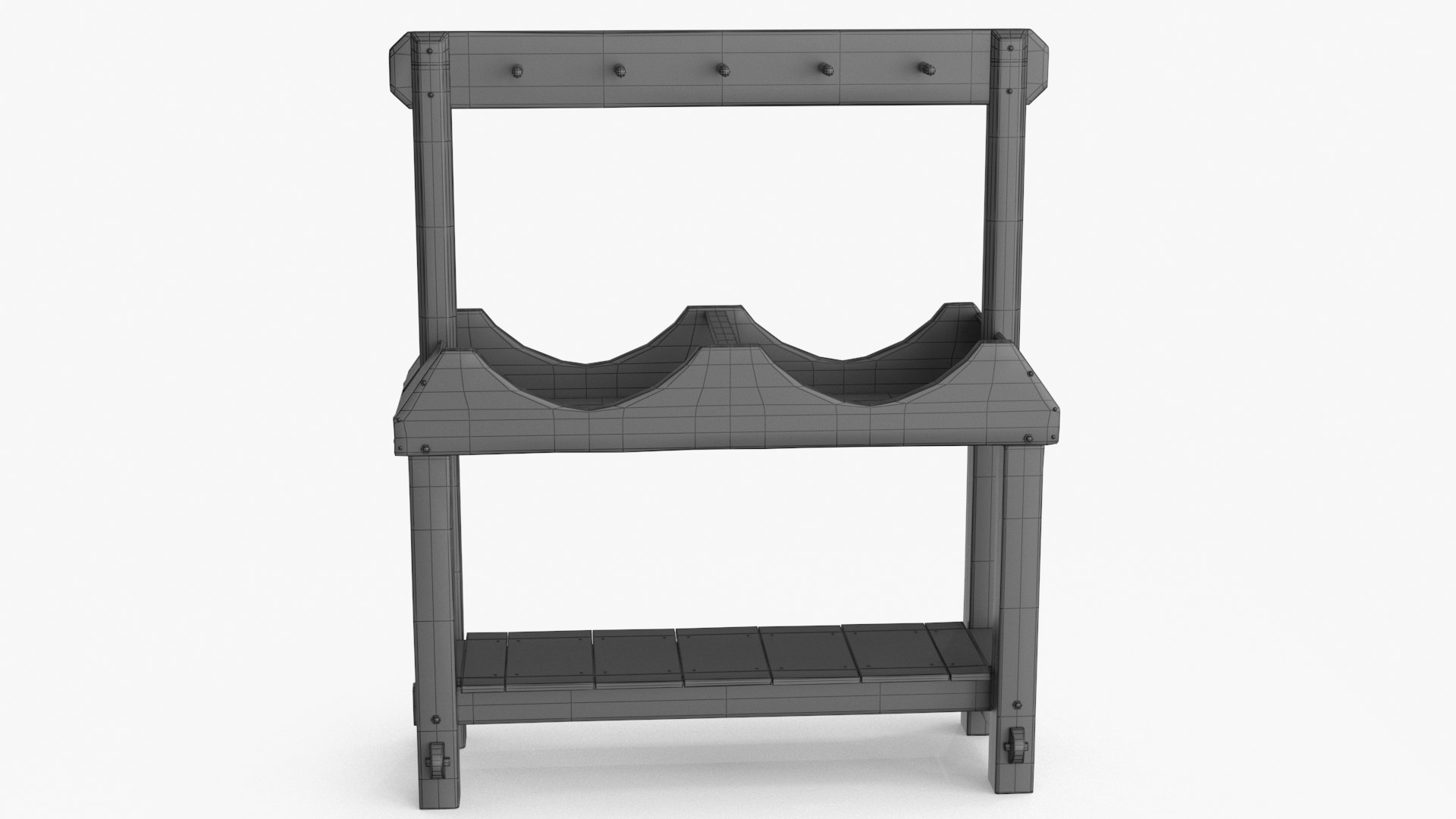3D Floorstanding Double Barrel Stand - TurboSquid 2051077