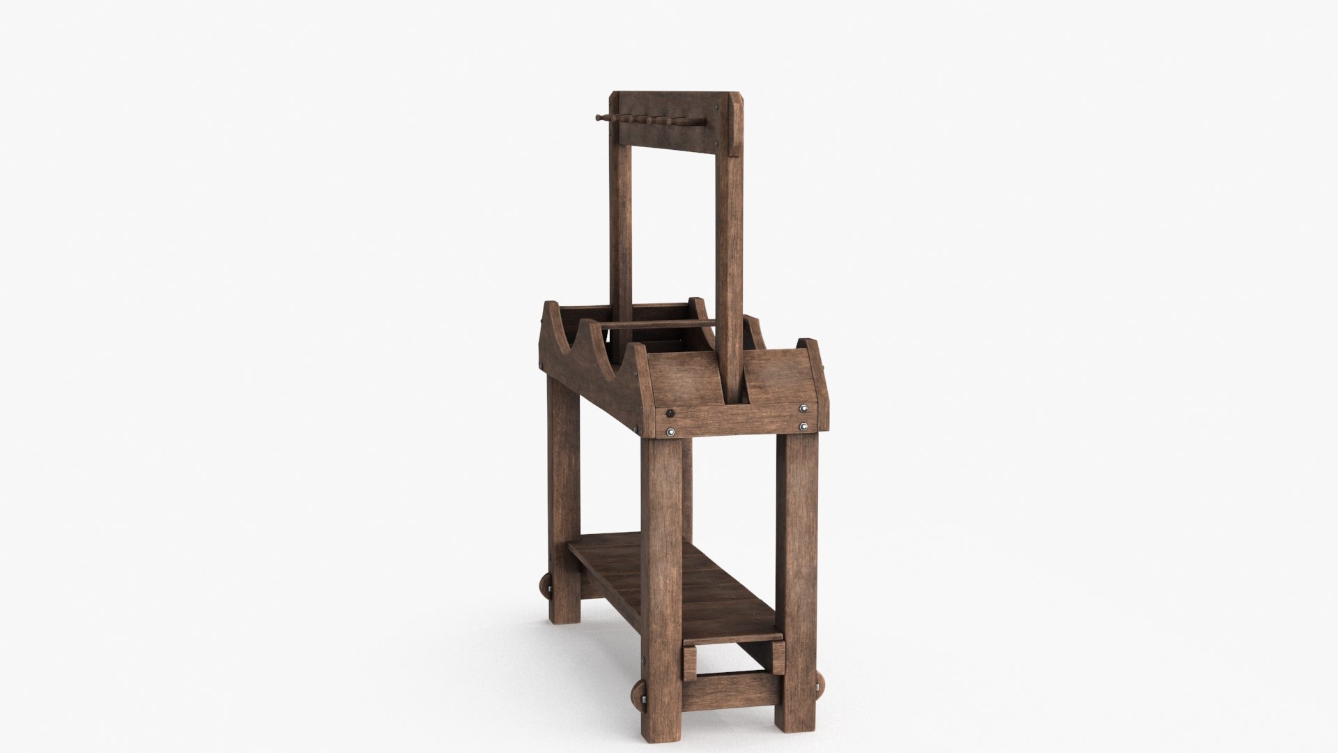 3D Floorstanding Double Barrel Stand - TurboSquid 2051077