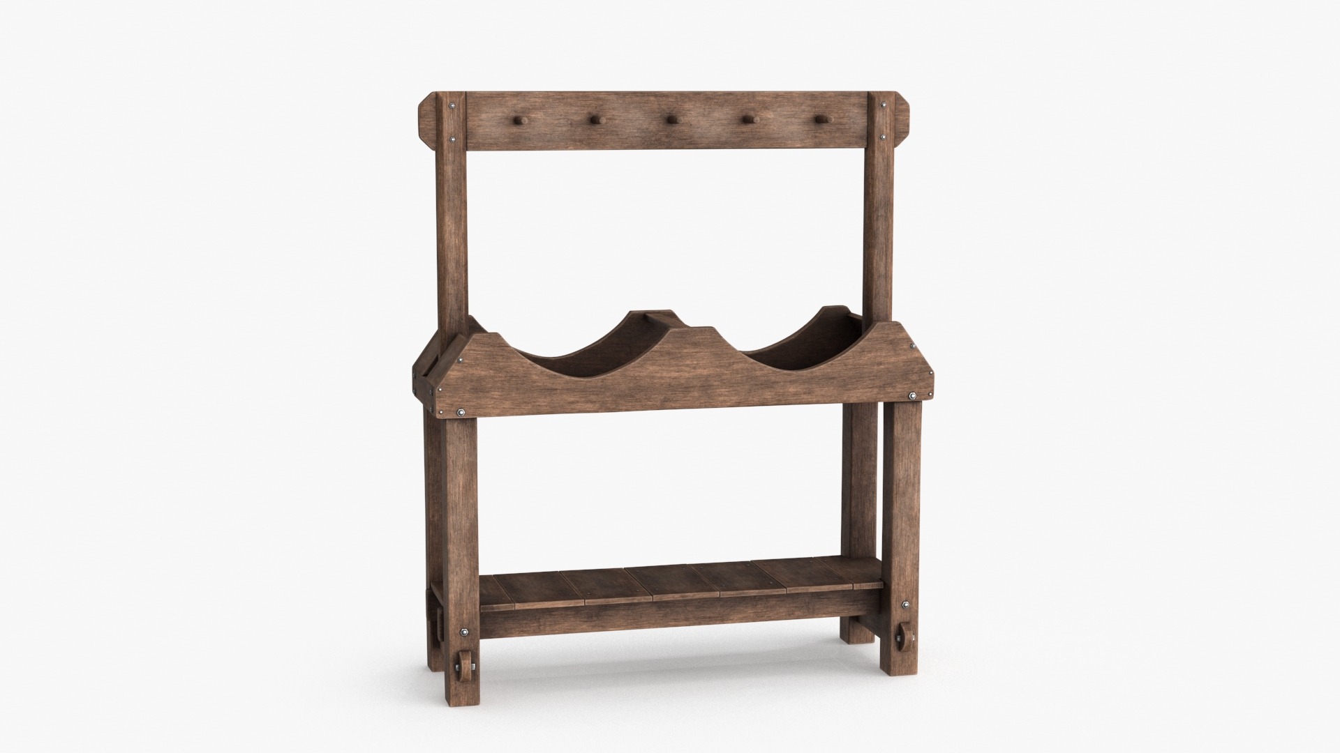 3D Floorstanding Double Barrel Stand - TurboSquid 2051077