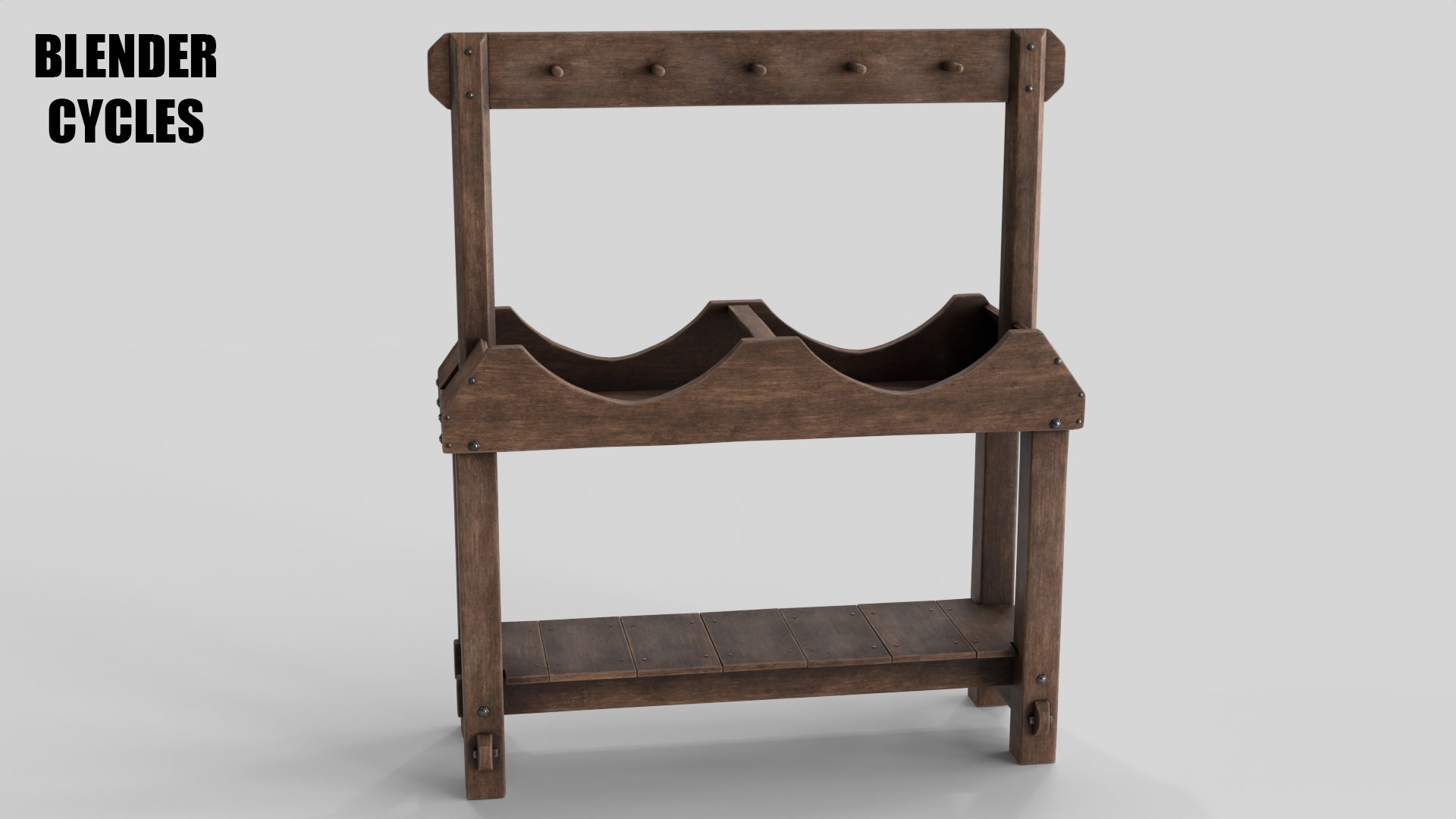 3D Floorstanding Double Barrel Stand - TurboSquid 2051077