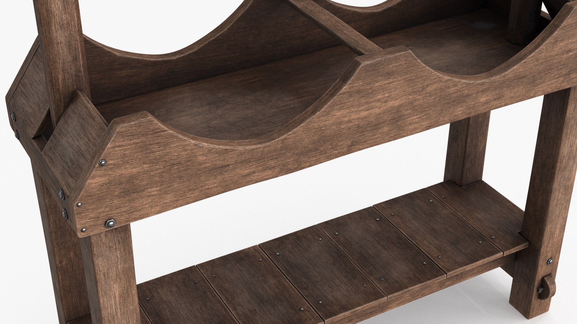 3D Floorstanding Double Barrel Stand - TurboSquid 2051077