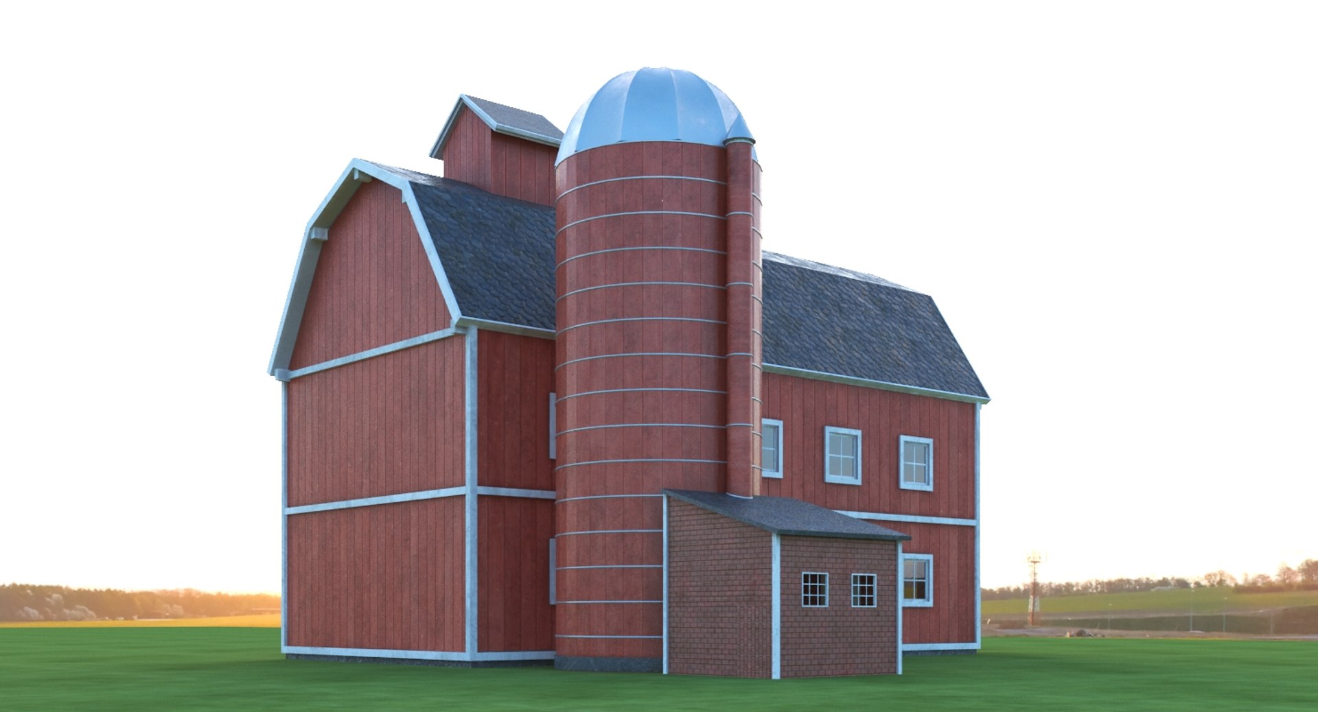 Farm barn silo 3D model - TurboSquid 1334151