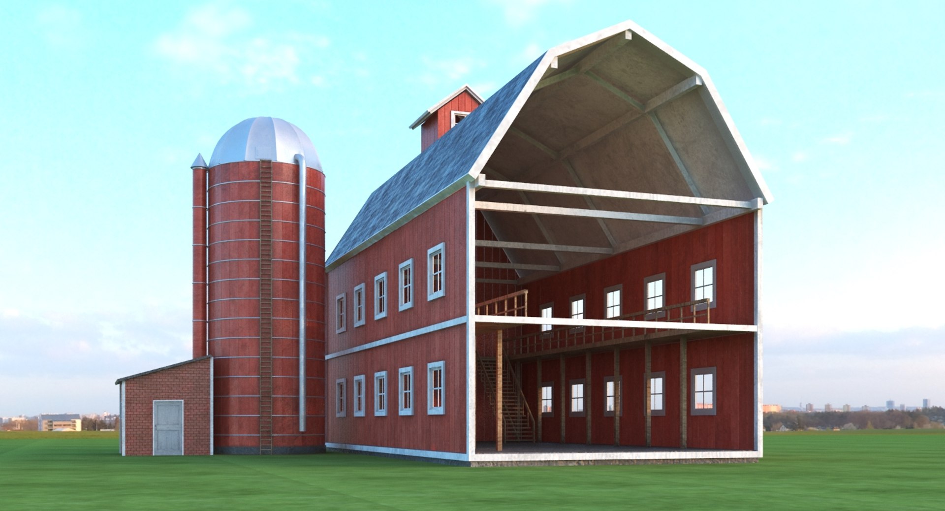 Farm barn silo 3D model - TurboSquid 1334151