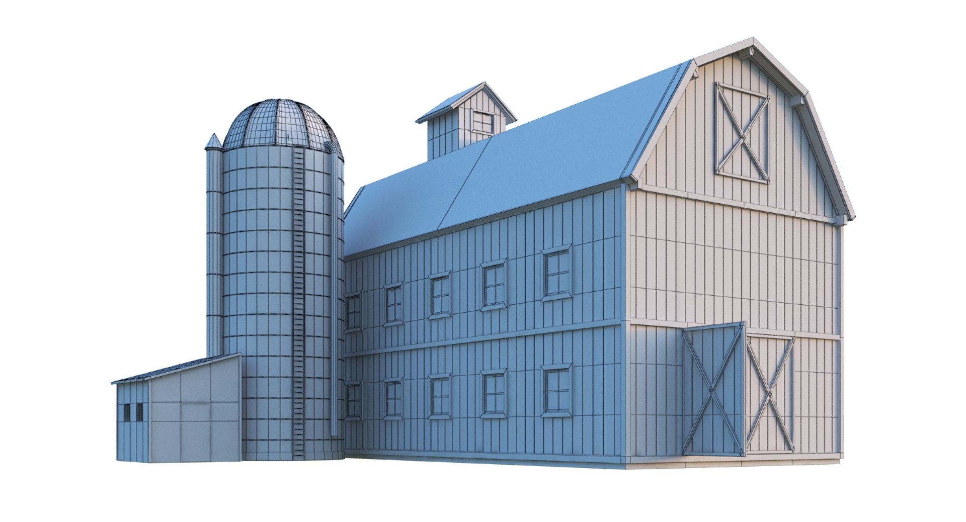Farm barn silo 3D model - TurboSquid 1334151