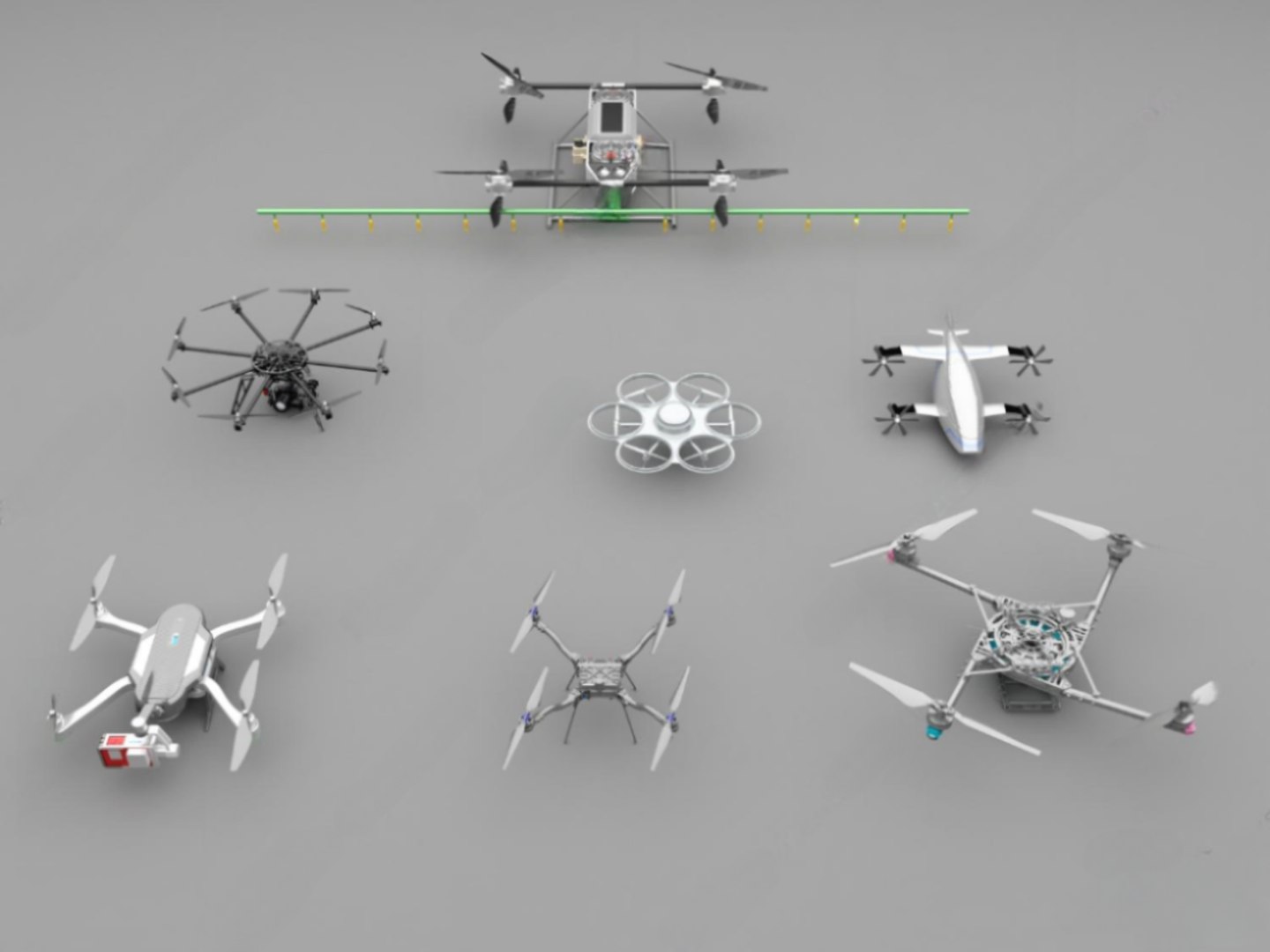 3D Quadcopter Drones Collection Aircraft Drone Model - TurboSquid 2397527