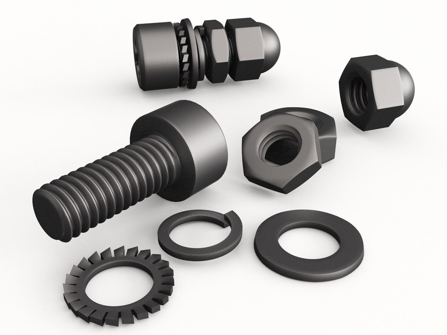 3D Screw With Nut 12 - TurboSquid 1923017 3D Screw With Nut 12 - TurboSquid 1923017