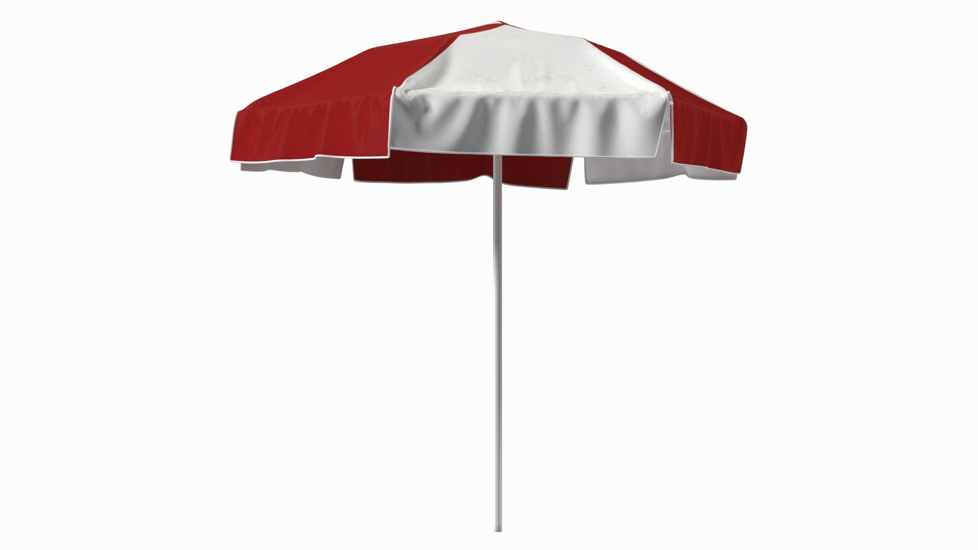 3D Red And White Garden Umbrella - TurboSquid 2136387