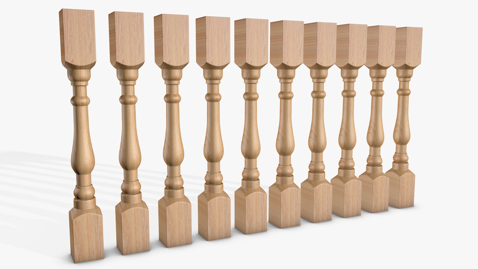 Wooden Balusters Model - TurboSquid 2022440