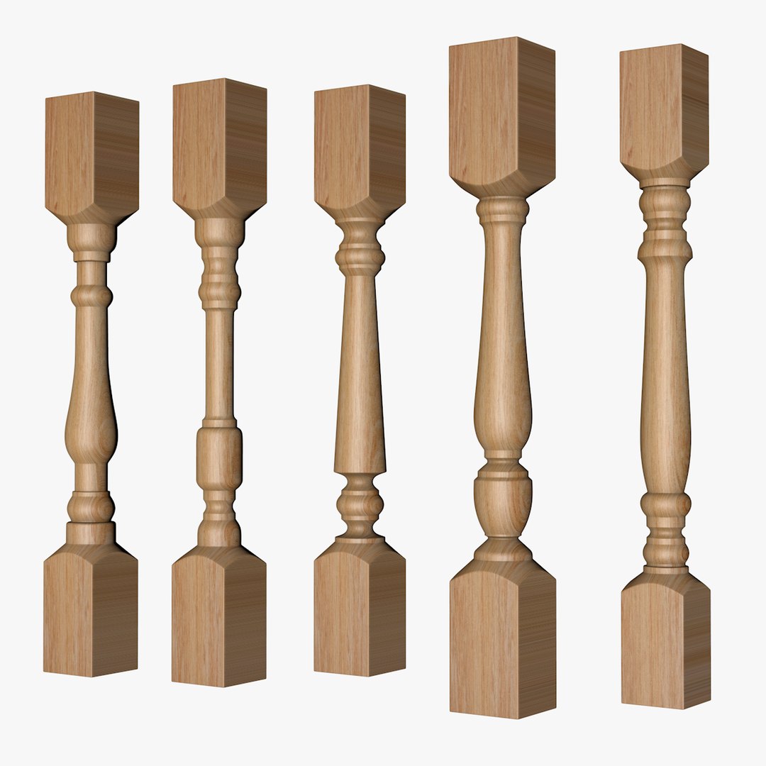 Wooden Balusters Model - TurboSquid 2022440