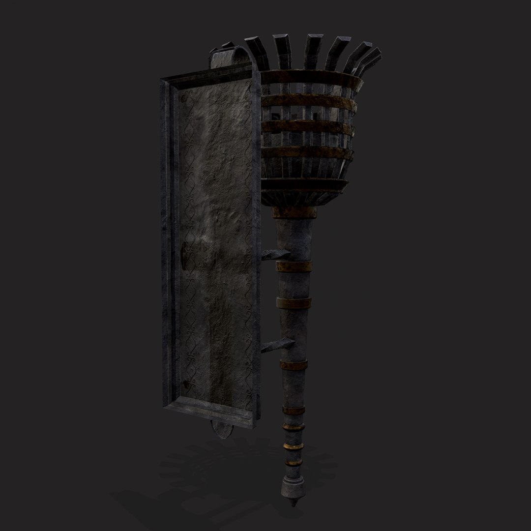 3d Model Decorative Medieval Torch Turbosquid 1908900