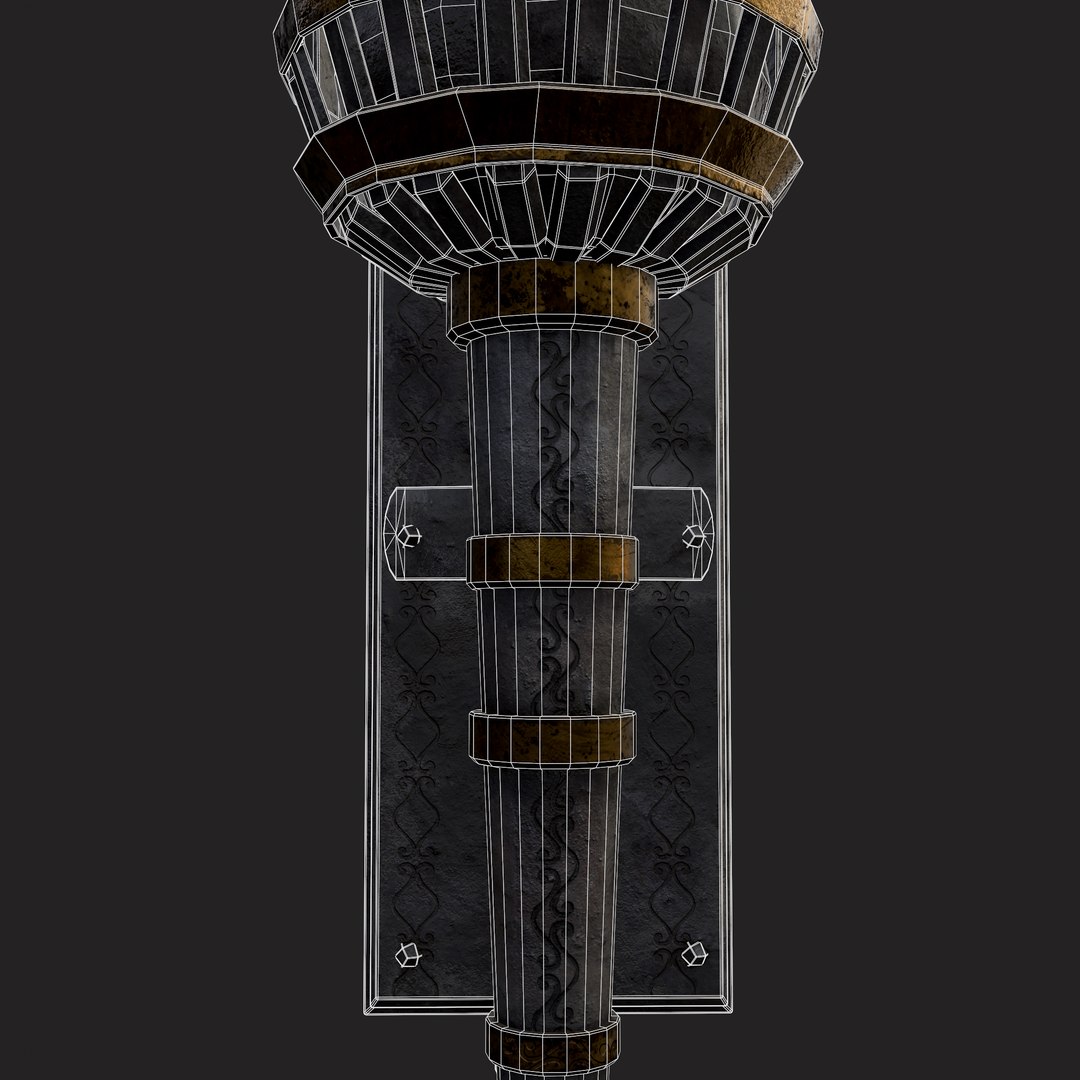 3D Model Decorative Medieval Torch - TurboSquid 1908900