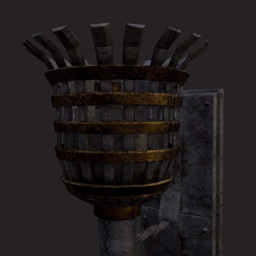 3D Model Decorative Medieval Torch - TurboSquid 1908900