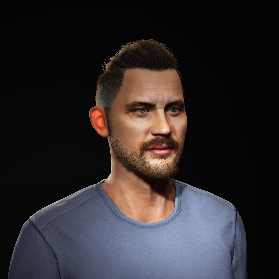 3D Tom Hardy 3D Model - Hyper Realistic - Low Poly 3D Model ...