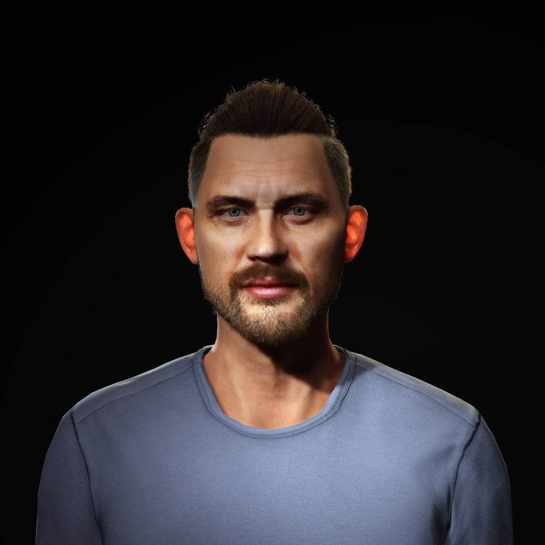 3D Tom Hardy 3D Model - Hyper Realistic - Low Poly 3D Model ...