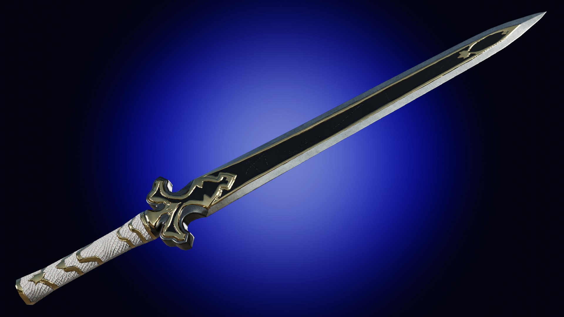 Weapon Fantasy Anime Long Sword 3D Model - TurboSquid 2032884