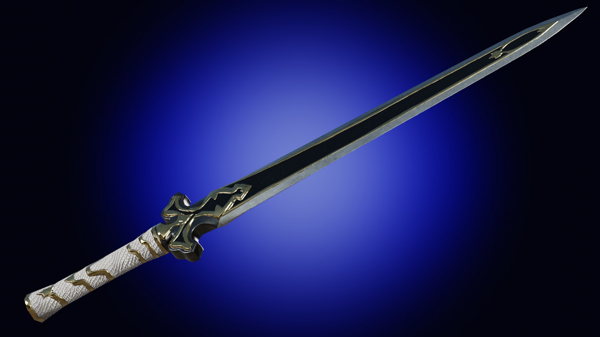 Weapon Fantasy Anime Long Sword 3D Model - TurboSquid 2032884