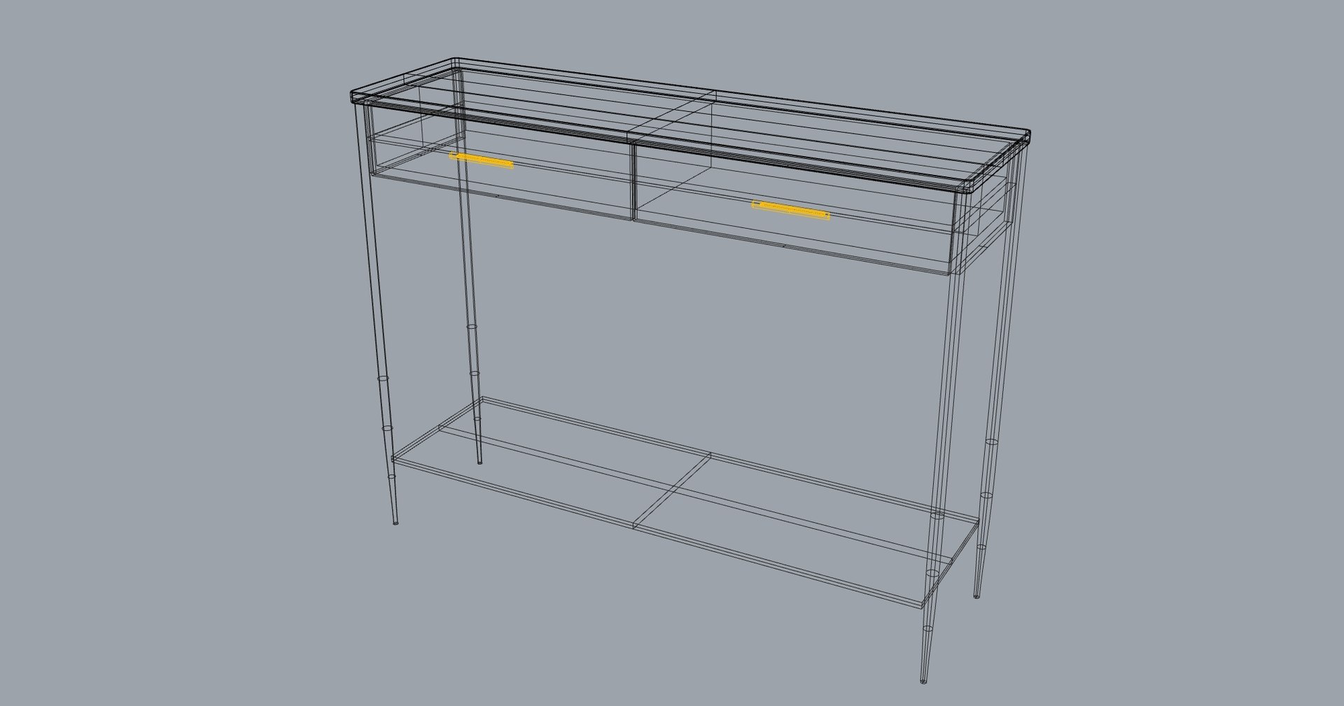 West Elm Metalwork Console 3D - TurboSquid 1628767