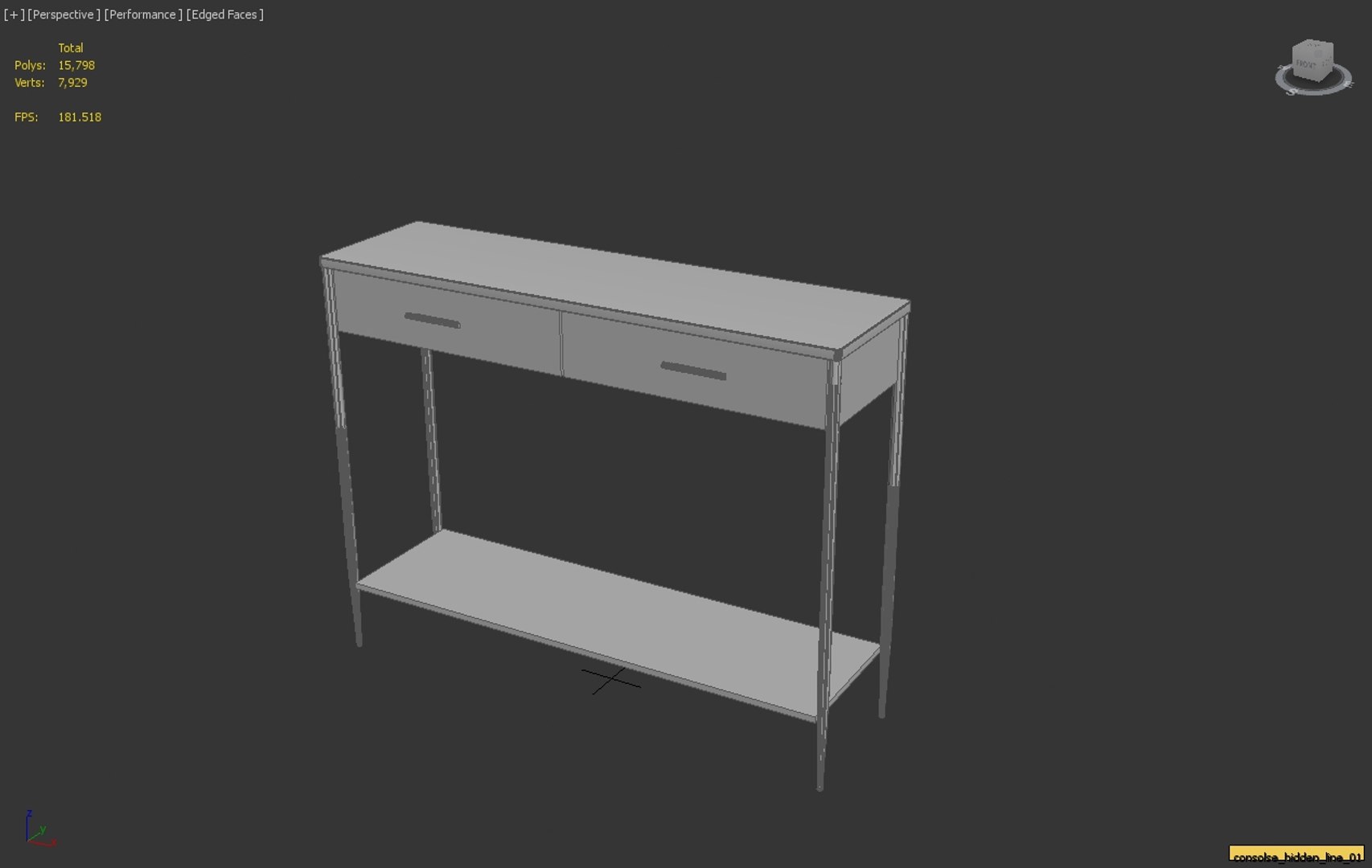 West Elm Metalwork Console 3D - TurboSquid 1628767
