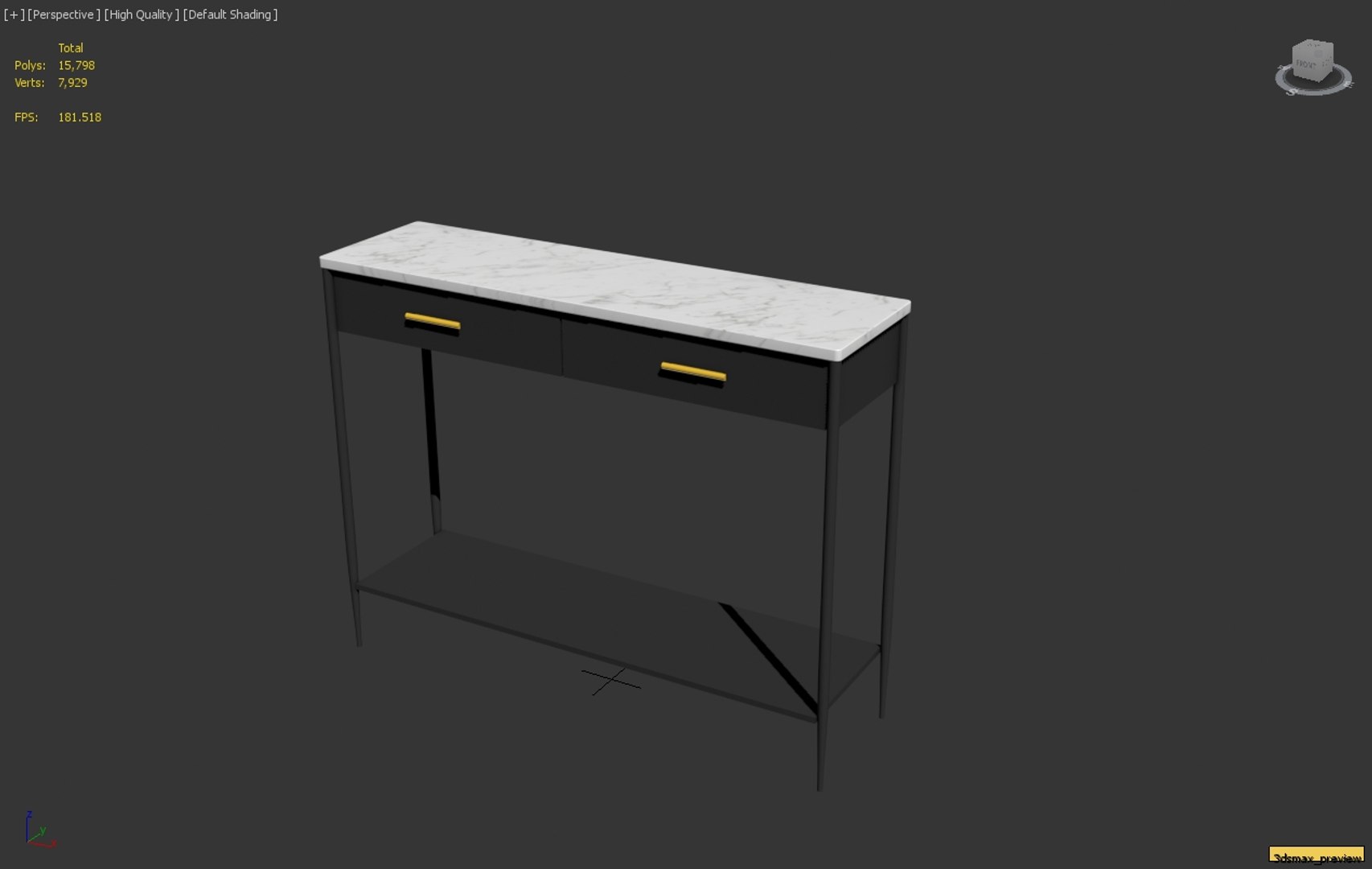 West Elm Metalwork Console 3D - TurboSquid 1628767