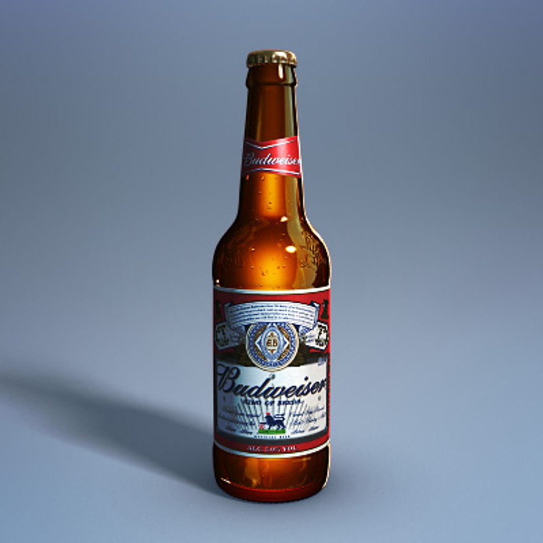 Budweiser Beer Bottle - 3d Model